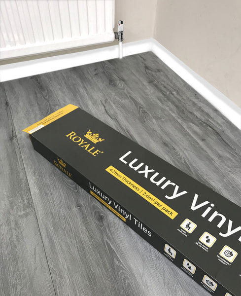 Grey LVT Vinyl Click Plank Flooring - 4.2mm Thick - Water Resistance
